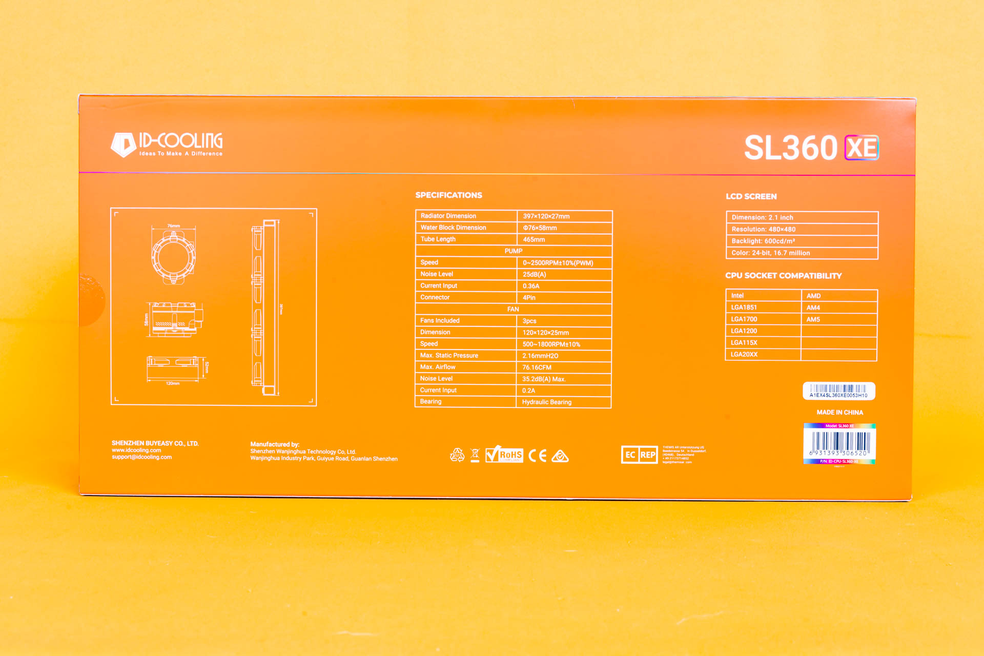 Обзор системы жидкостного охлаждения ID-COOLING SL360 XE с 2.1-дюймовым ...