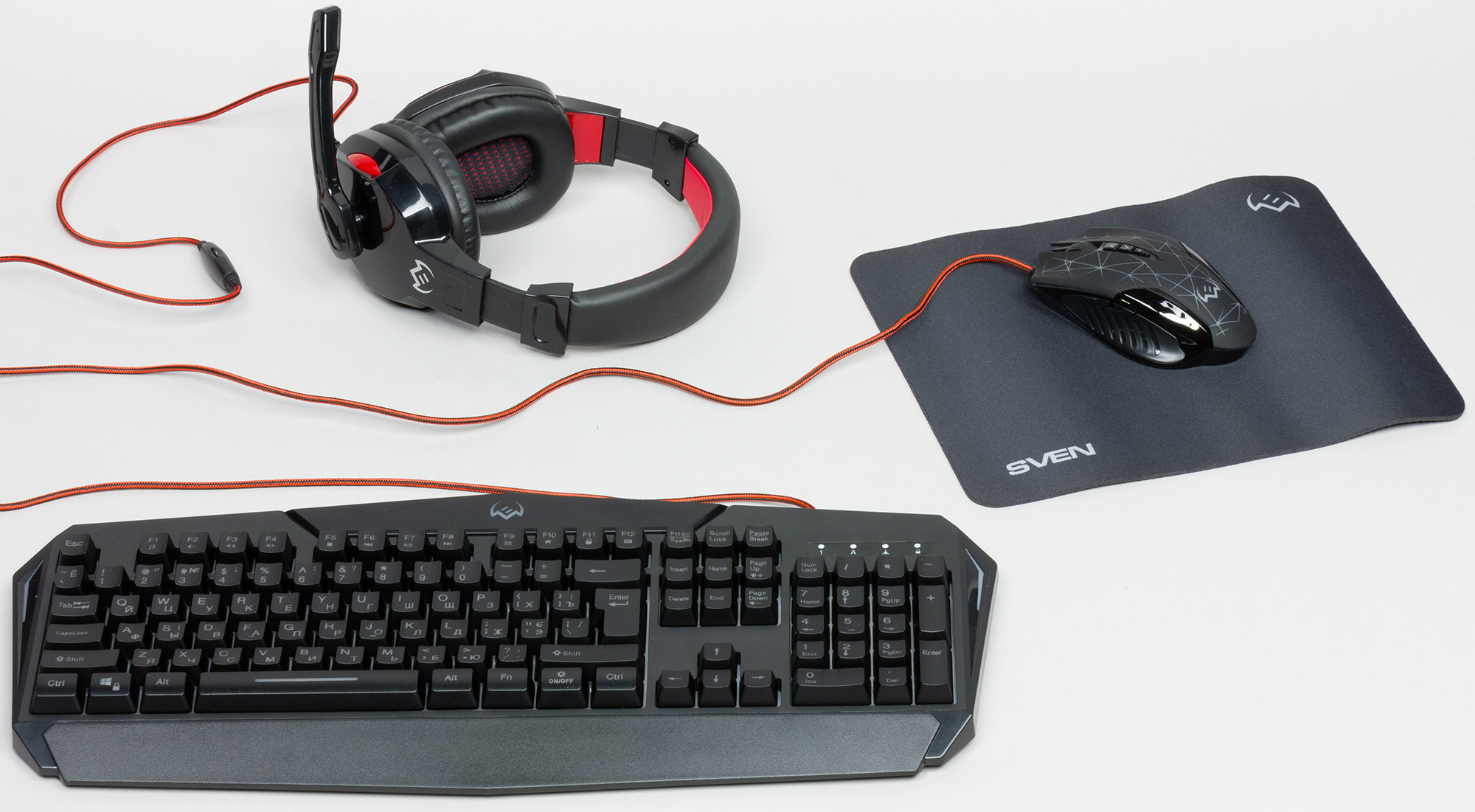 Игровой комплект Sven GS-4300: starter kit для юных и не очень геймеров / Клавиатуры, мыши и ...