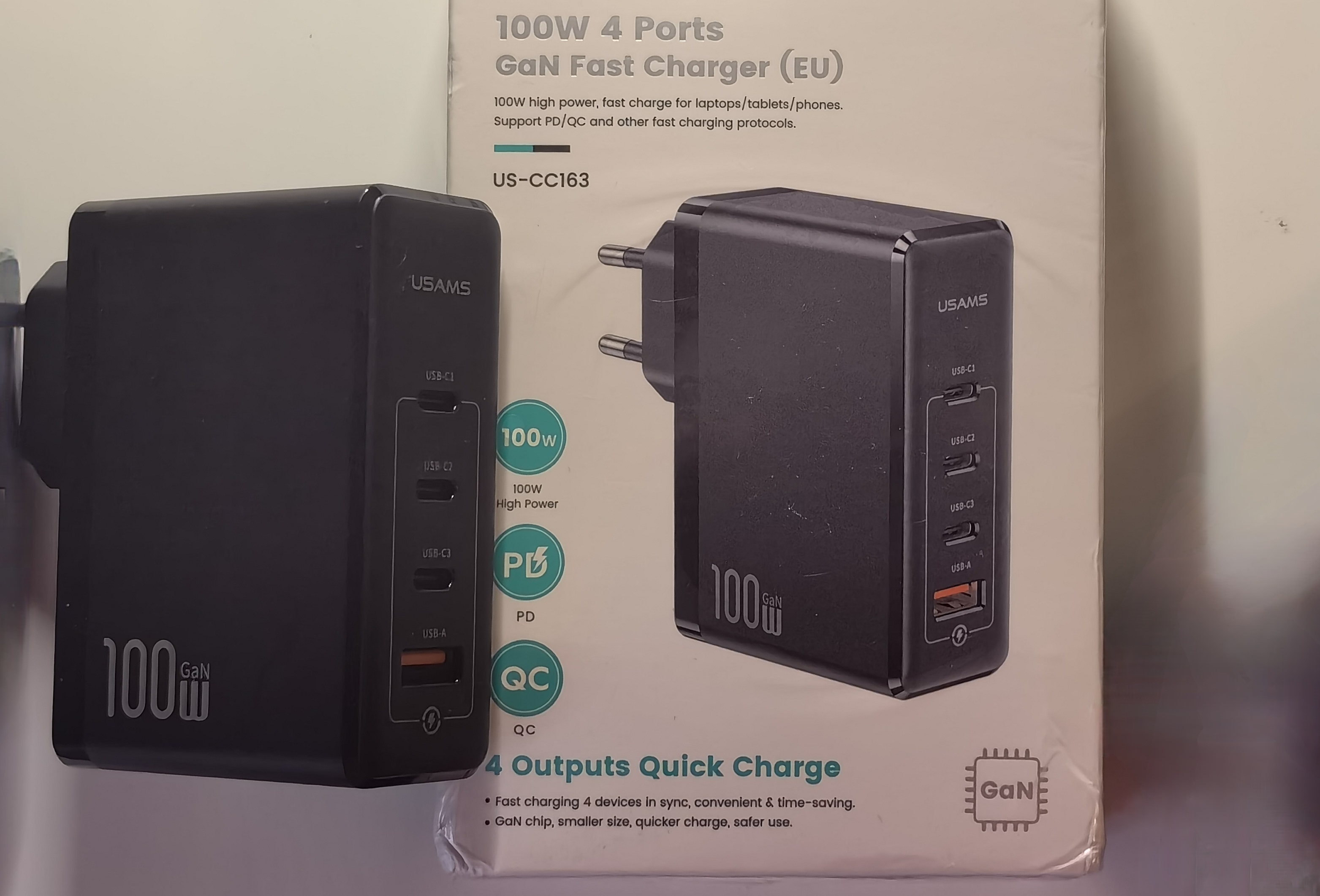 Обзор нового зарядного блока Usams T50 на 100 Вт с выходом USB-A на 60 ...
