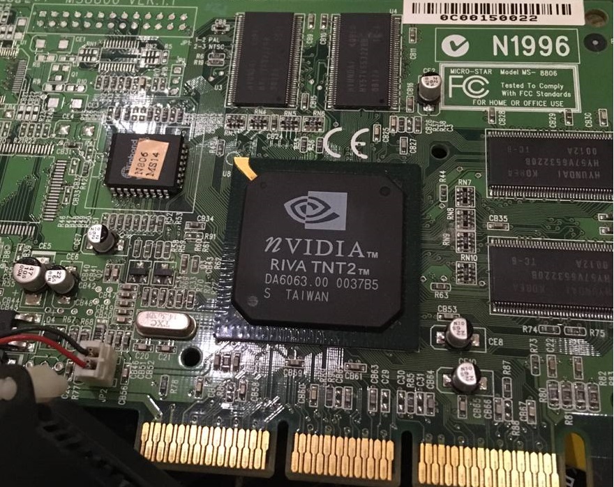 Ретро-обзор видеокарты nVidia Riva TNT2 Pro 32 МБ: память, кулер ...