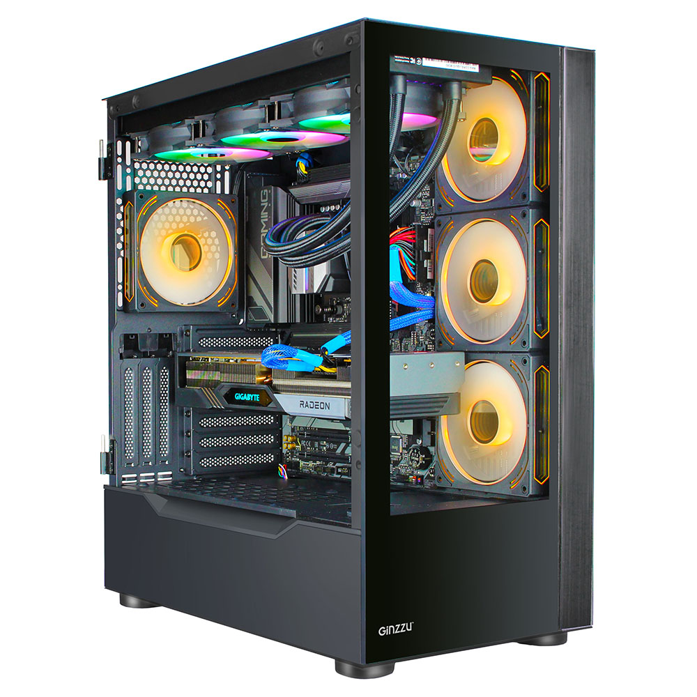 Обзор нового игрового корпуса Ginzzu GL730: красивый корпус для мощных ...