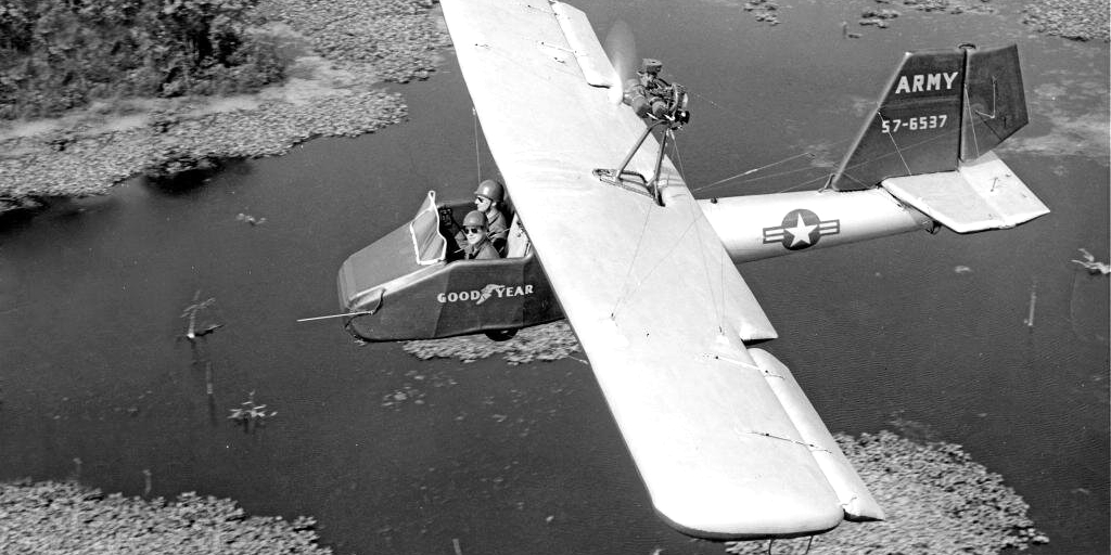 Почему "сдулся" проект надувного самолета США Goodyear Inflatoplane ...