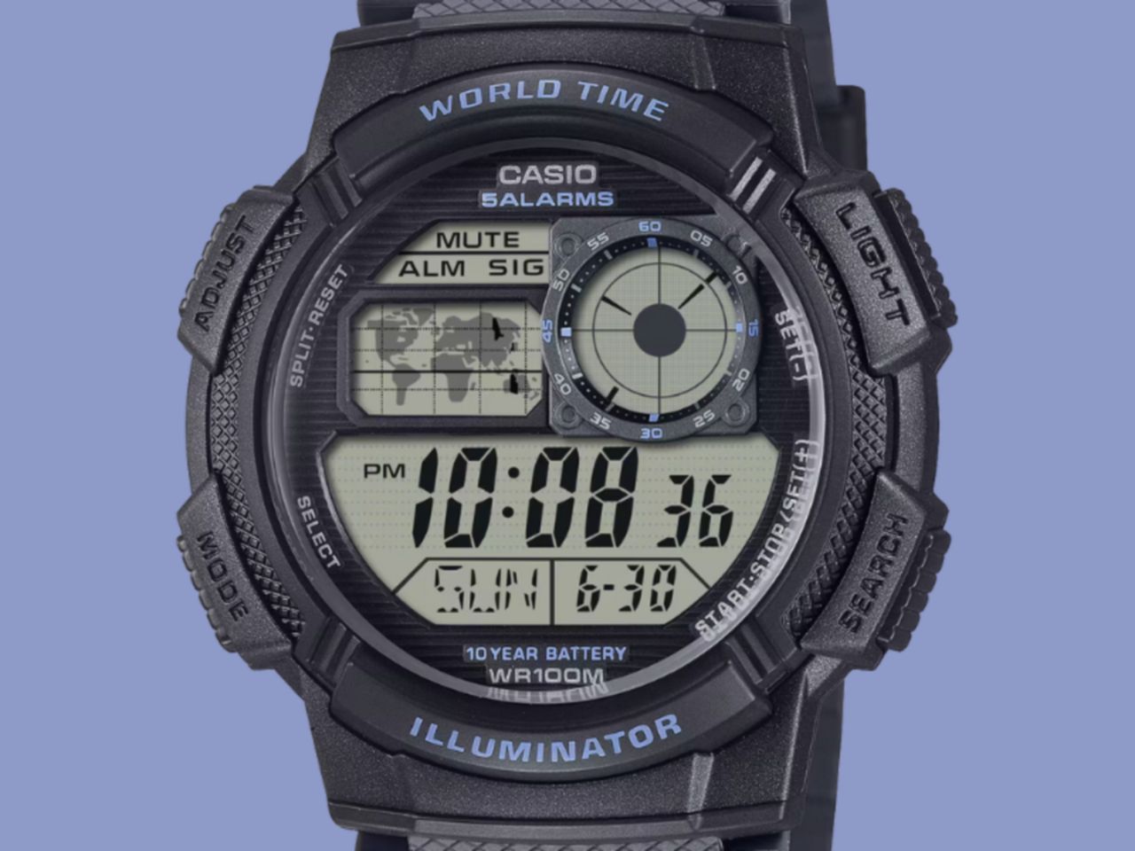 Casio представила в Европе часы AE-1000W с функцией мирового времени и картой / Гаджеты / iXBT Live