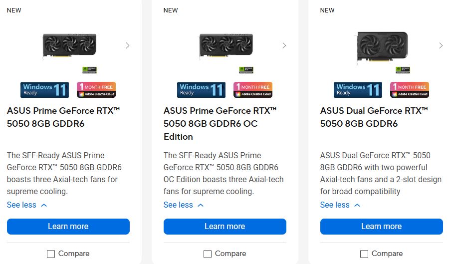 Крупные производители анонсировали видеокарты GeForce RTX 5050 / Мониторы и видеокарты / iXBT Live