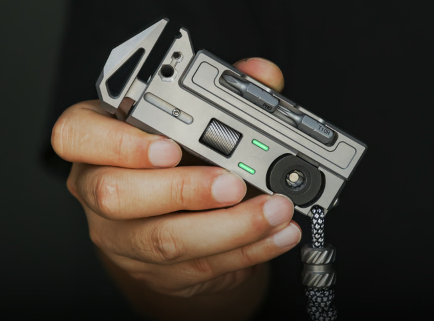 Титановый разводной ключ, штангенциркуль и храповик в одном корпусе ...