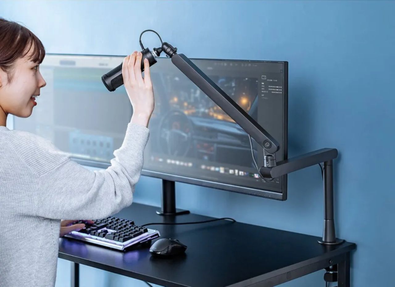 Sanwa Supply выпустила микрофонный кронштейн 100-MCST001W с низкопрофильным дизайном / Аудио и ...